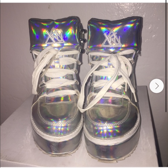 YRU | Shoes | Yru Iridescent Platforms | Poshmark